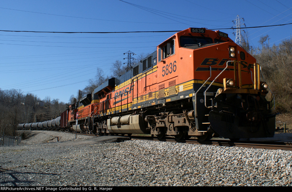 765 - BNSF 5836 westbound with oil mtys, K08110